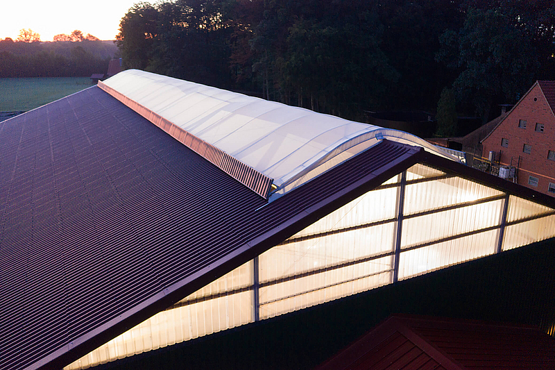Lubratec light ridge for high light input & good barn climate