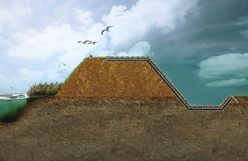 Flood protection: Geotextiles in precaution and reconstruction